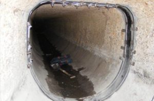 Customized HydraTite Seal Installed In A Box Culvert - HydraTech