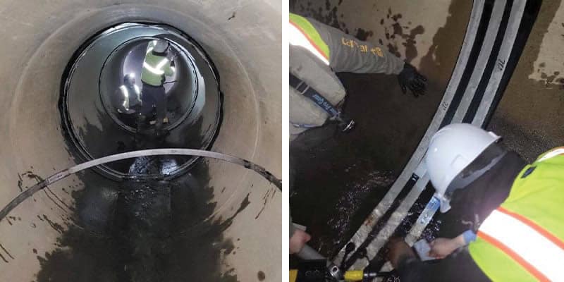 Repairing Drainage Pipes Under A Levee - HydraTech