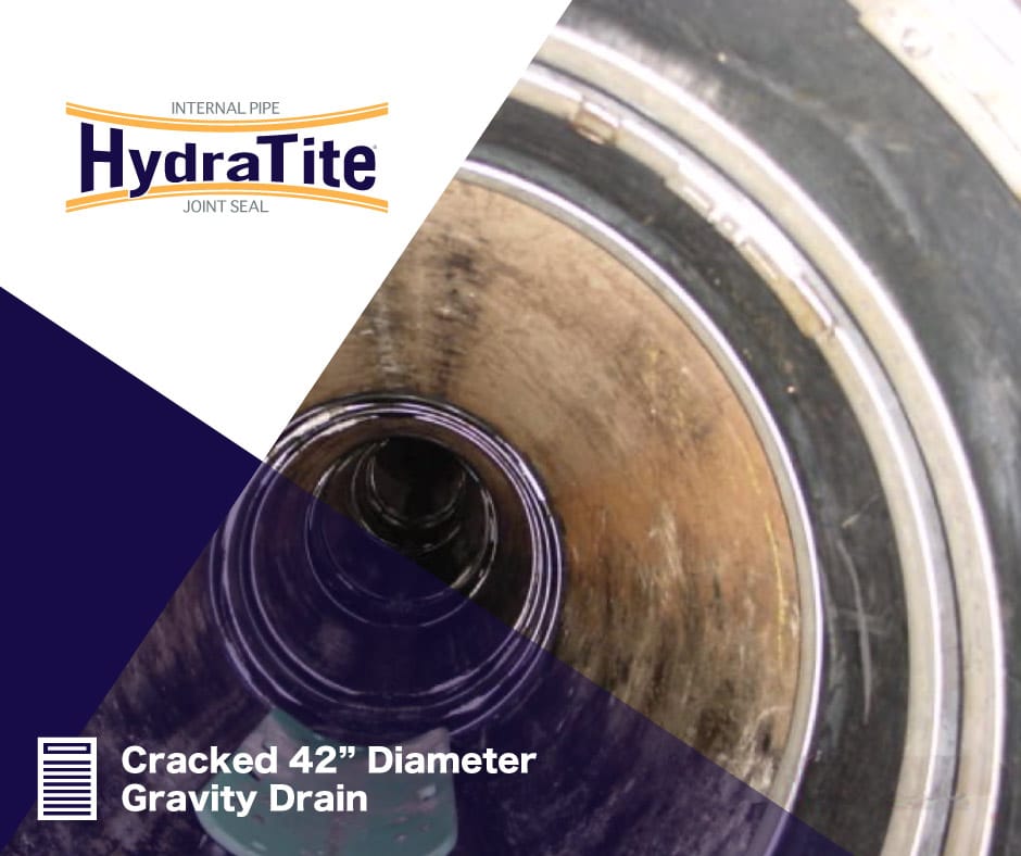 Cracked 42" Diameter Gravity Drain - HydraTech's Case Study